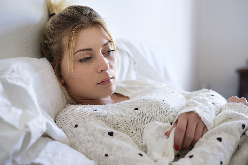 Cold and flu suffering girl face expression - Site internet maladies ...