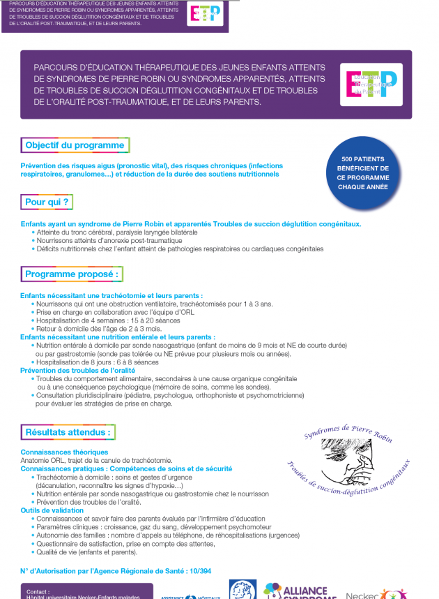 Parcours d’éducation thérapeutique | Syndromes de Pierre Robin et ...